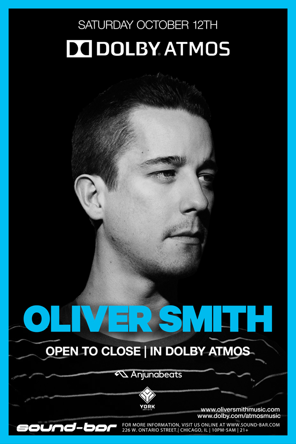 Oliver Smith at Sound Bar - Saturday, Oct 12 2019 | Discotech