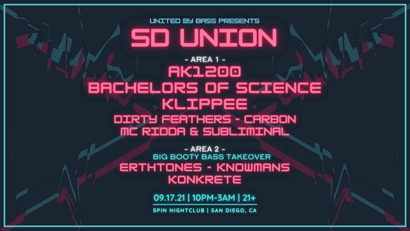 SD UNION w/ AK1200, Bachelors Of Science & Klippee at Spin - Friday ...