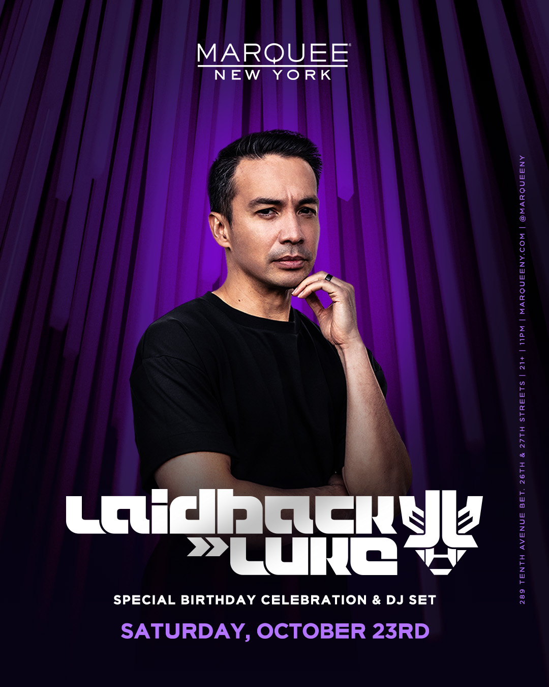 Laidback Luke at Marquee NY - Saturday, Oct 23 2021 | Discotech