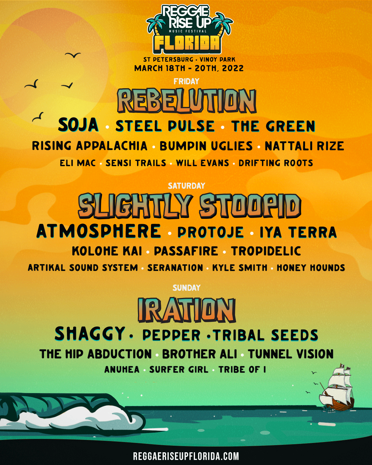 Reggae Rise Up Florida Festival 2022 - 3 Day Pass at Reggae Rise Up ...