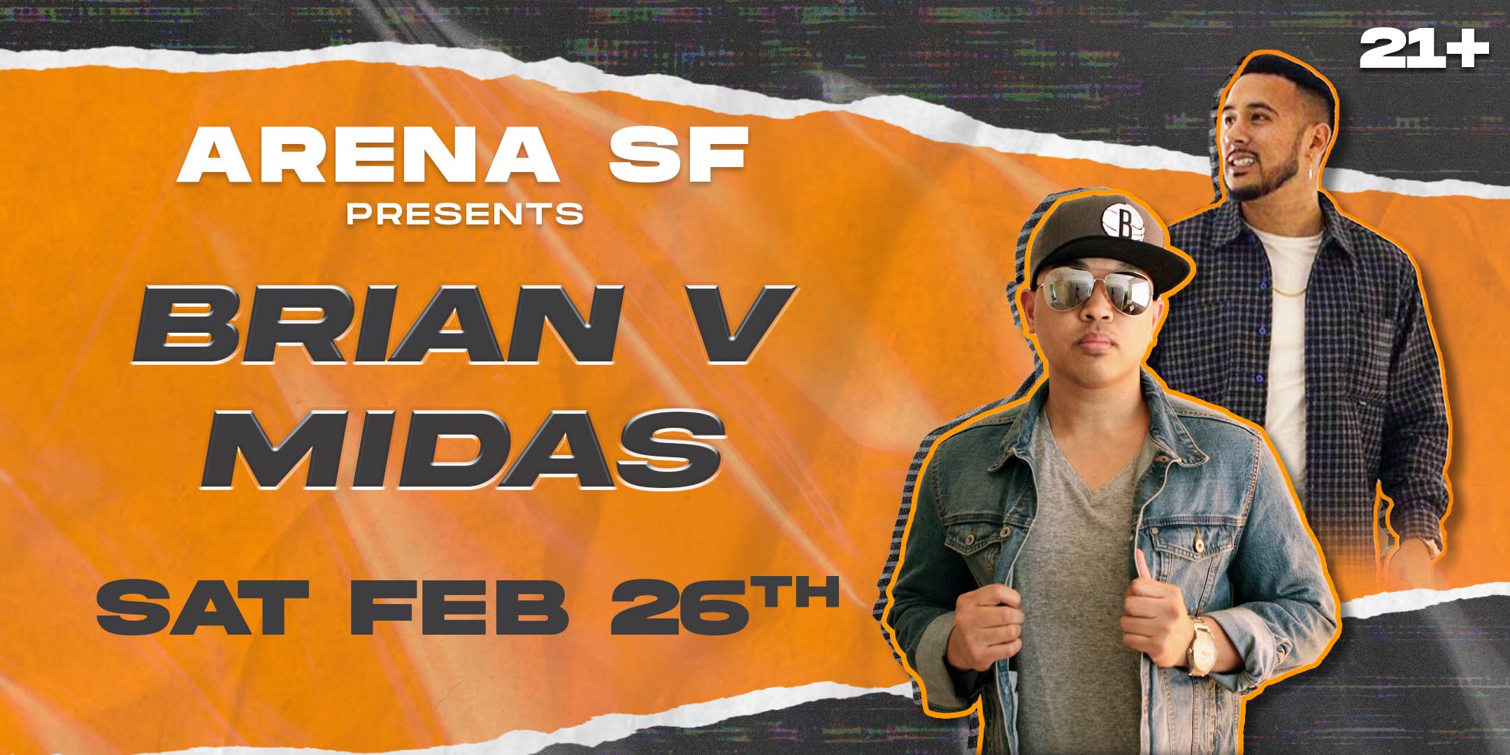 Arena SF Presents: Brian V & Midas | 21+ at Echo Nightclub - Saturday ...