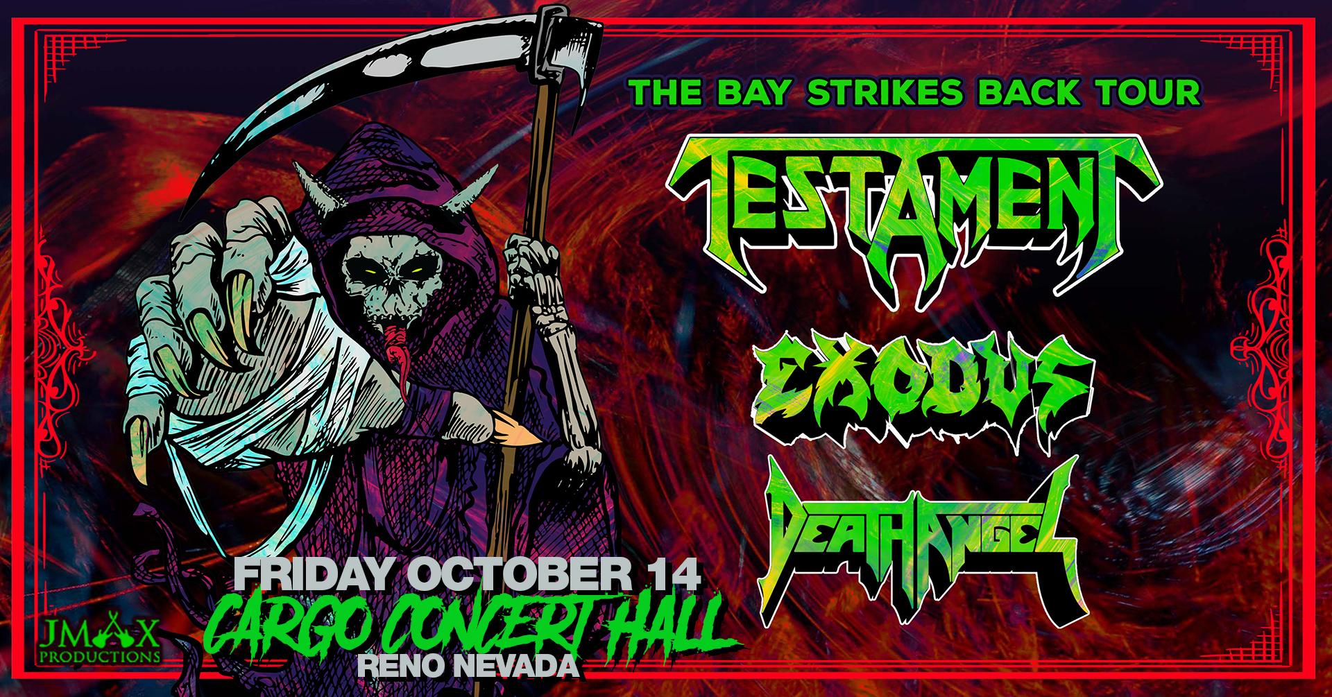 Testament, Exodus & Death Angel "The Bay Strikes Back Tour" at Cargo ...