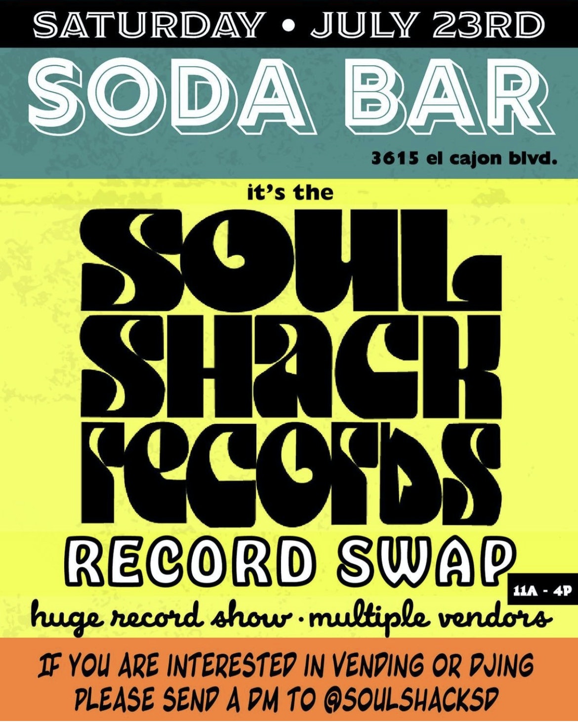 Soul Shack Records - Record Swap at Soda Bar - Saturday, Jul 23 2022 ...
