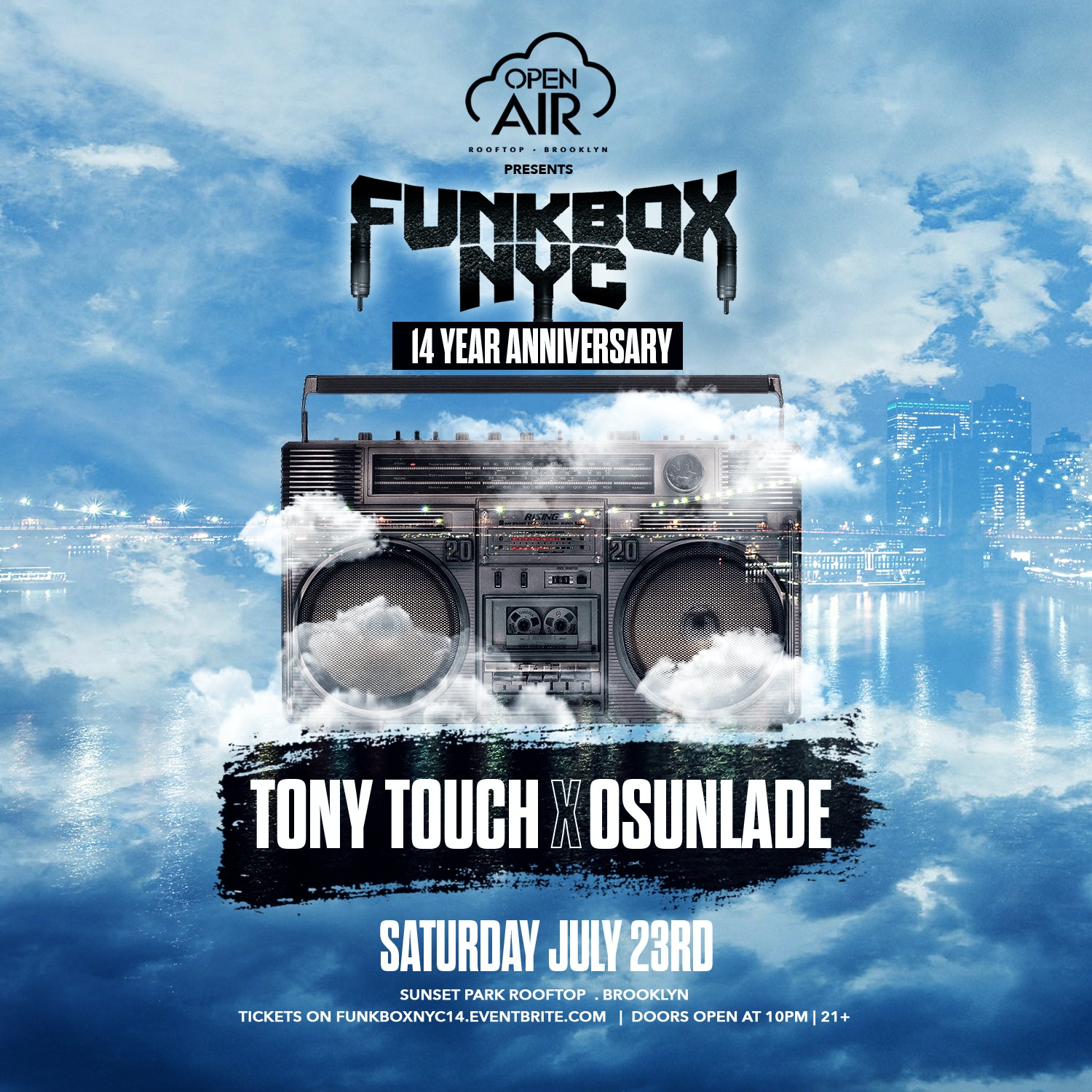 Funkbox 14 Year Anniversary | Open Air Brooklyn at Sunset Park Rooftop ...