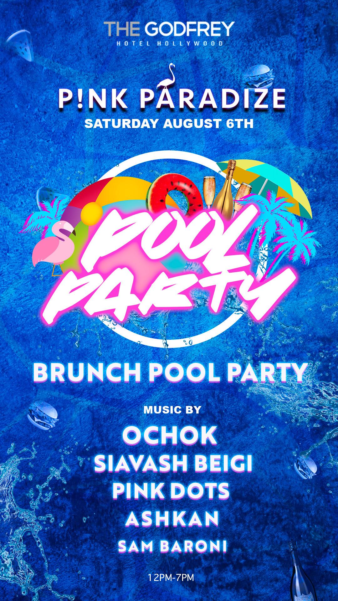 Pink Paradize Saturday Brunch Pool Party at IO Godfrey Rooftop ...