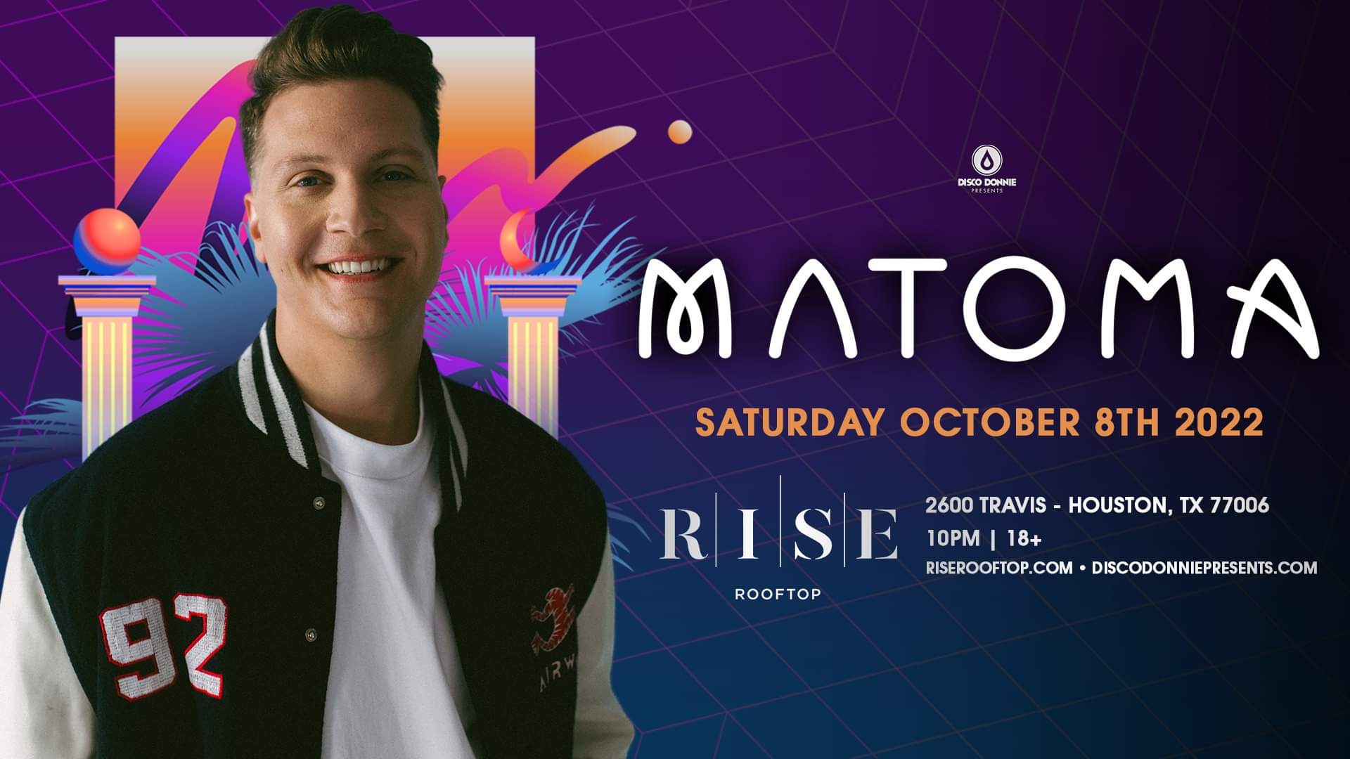 MATOMA at Warehouse Live Midtown (Rise Rooftop) - Saturday, Oct 8 2022 ...