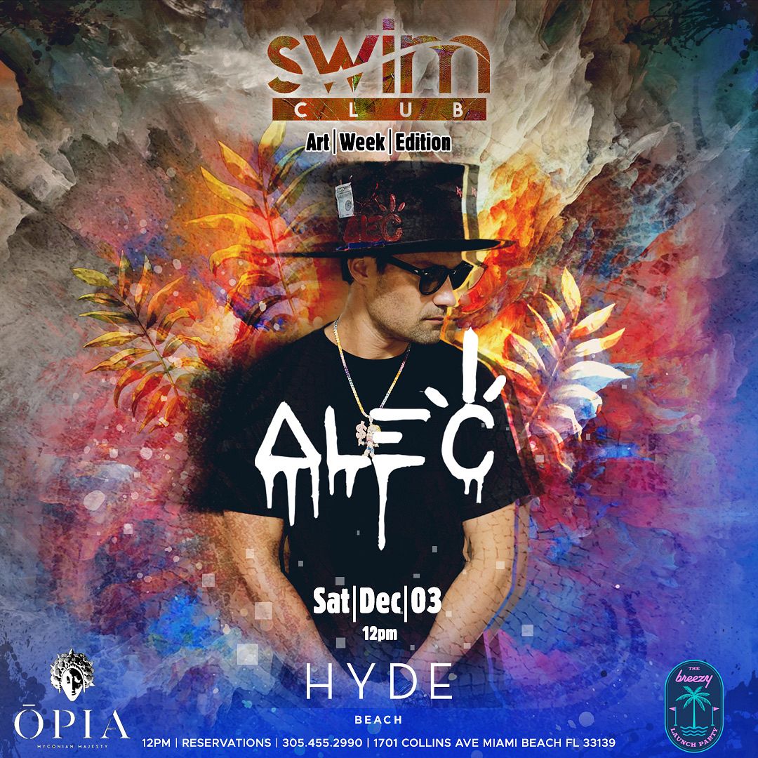 Swim Club | Alec Monopoly | Art Week 2022 at Hyde Beach - Saturday, Dec ...