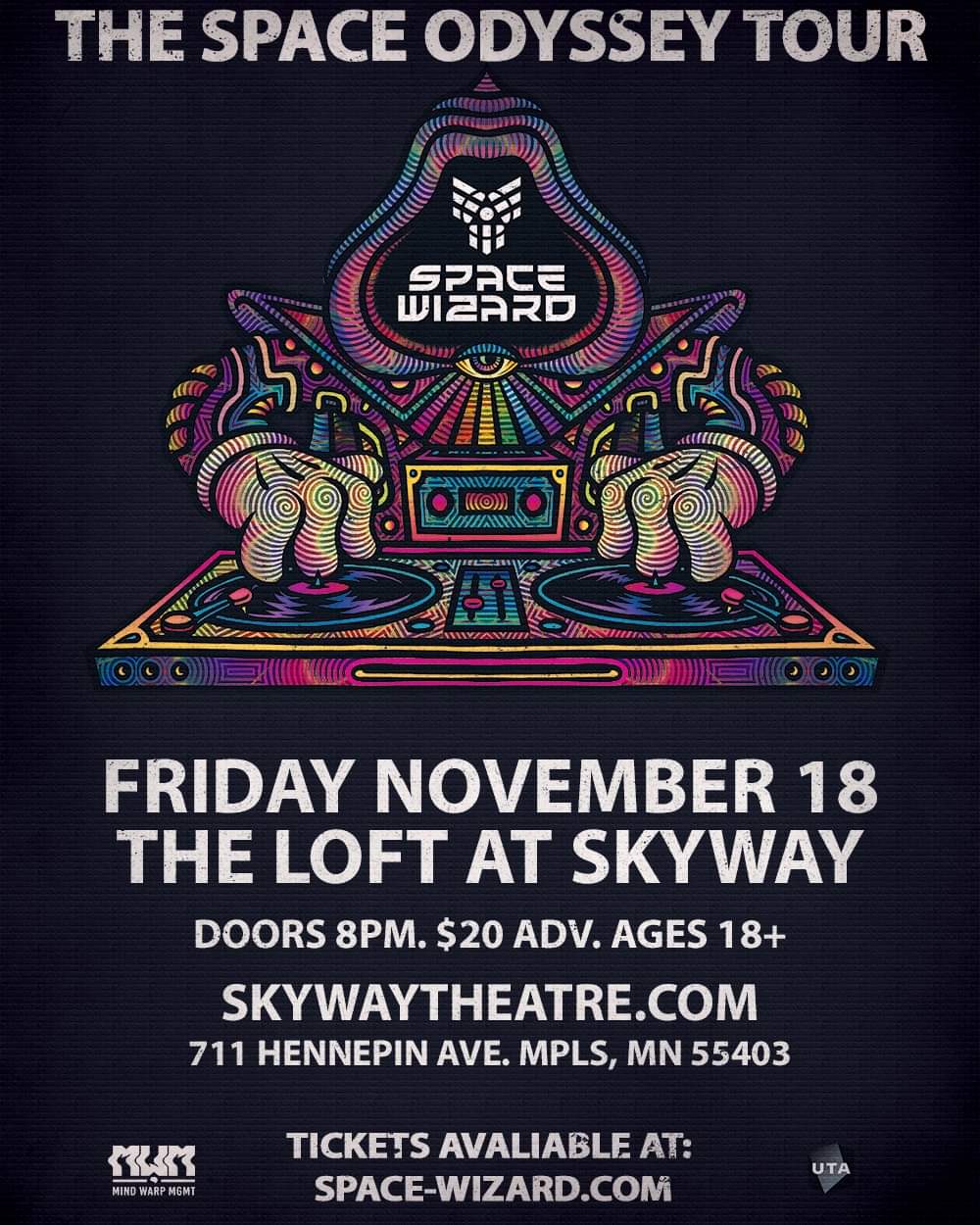 Space Wizard at Skyway Theatre (The Loft) - Friday, Nov 18 2022 | Discotech