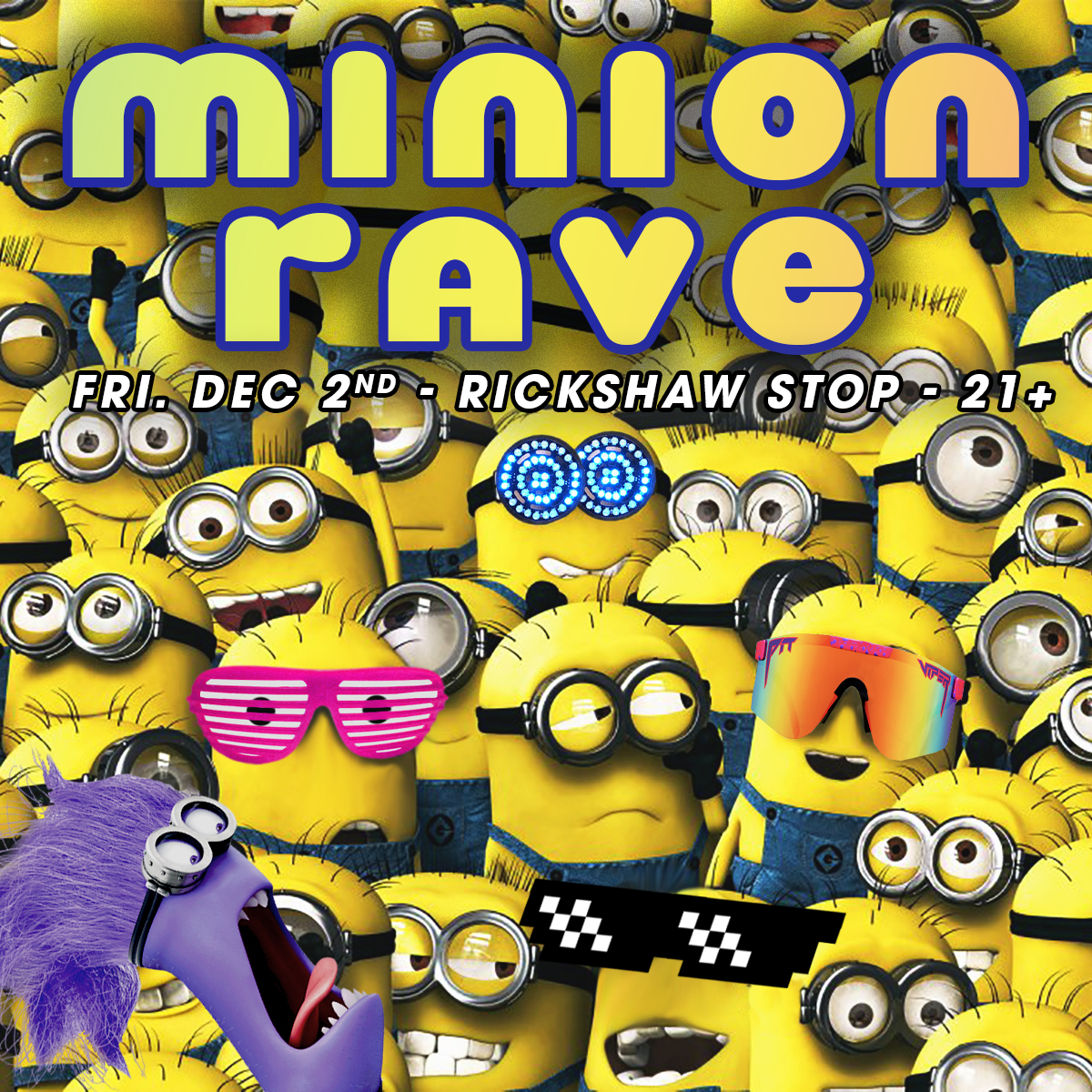 Minion Rave at Rickshaw Stop - Friday, Dec 2 2022 | Discotech