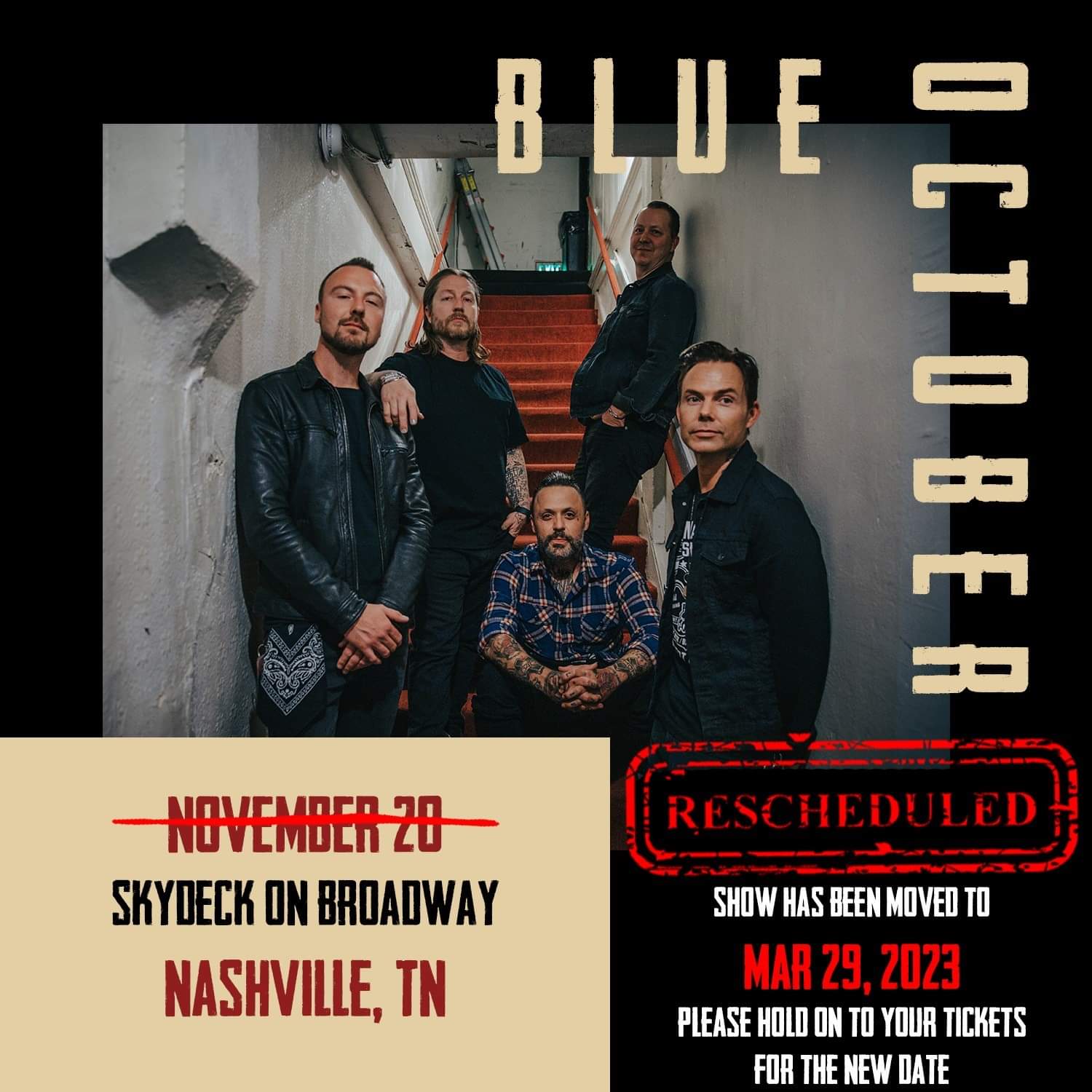 Blue October on Skydeck at Skydeck at Assembly Food Hall - Wednesday ...