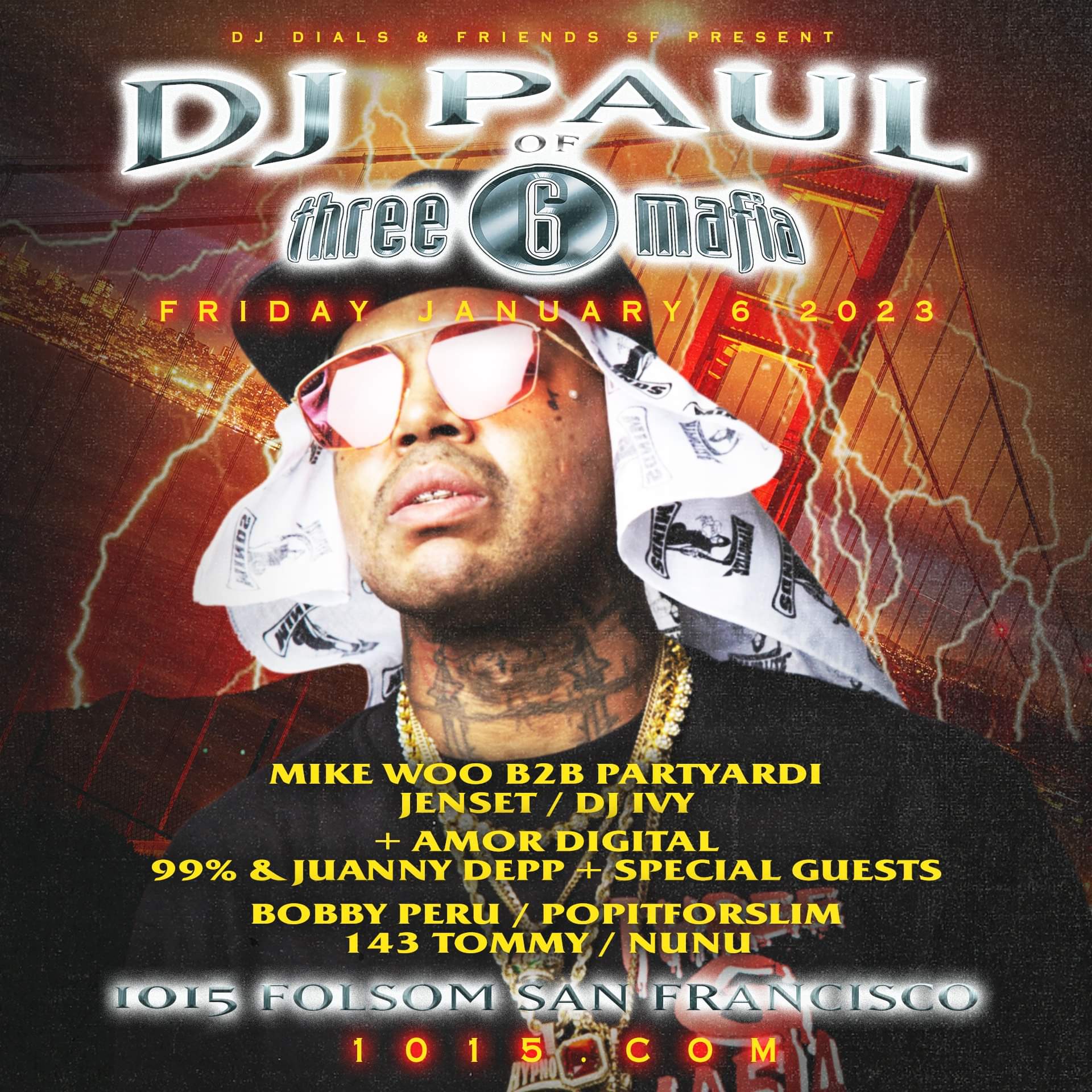 DJ Paul (Of Three 6 Mafia) at 1015 Folsom - Friday, Jan 6 2023 | Discotech