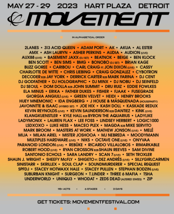 Movement Music Festival 2023 - Day 2 at Movement - Sunday, May 28 2023 ...