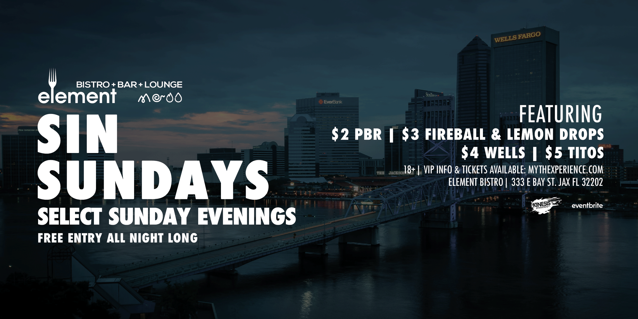 SIN Sunday at Element Bistro at Myth Nightclub - Sunday, Mar 19 2023 ...