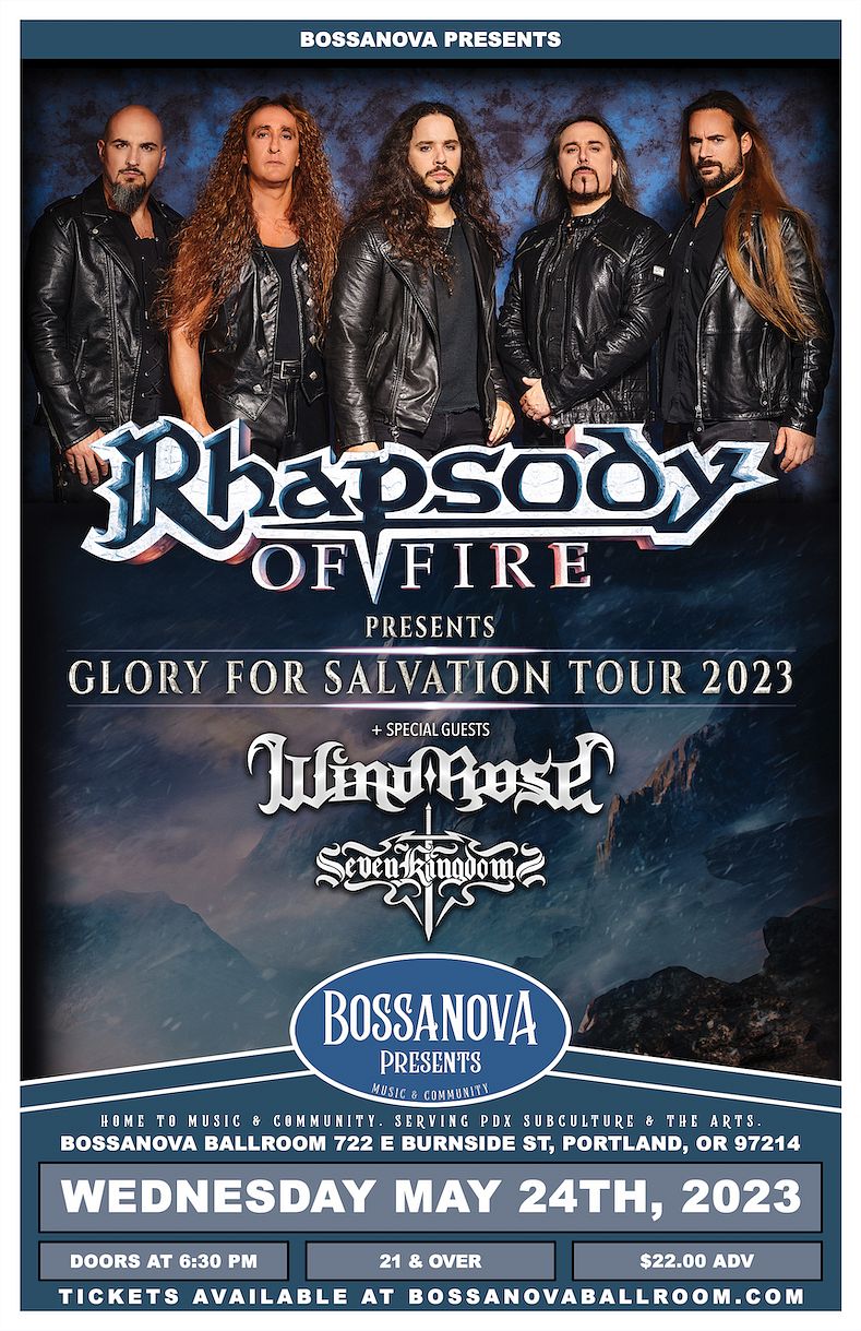 RHAPSODY OF FIRE, Wind Rose, Seven Kingdoms at Bossanova Ballroom ...