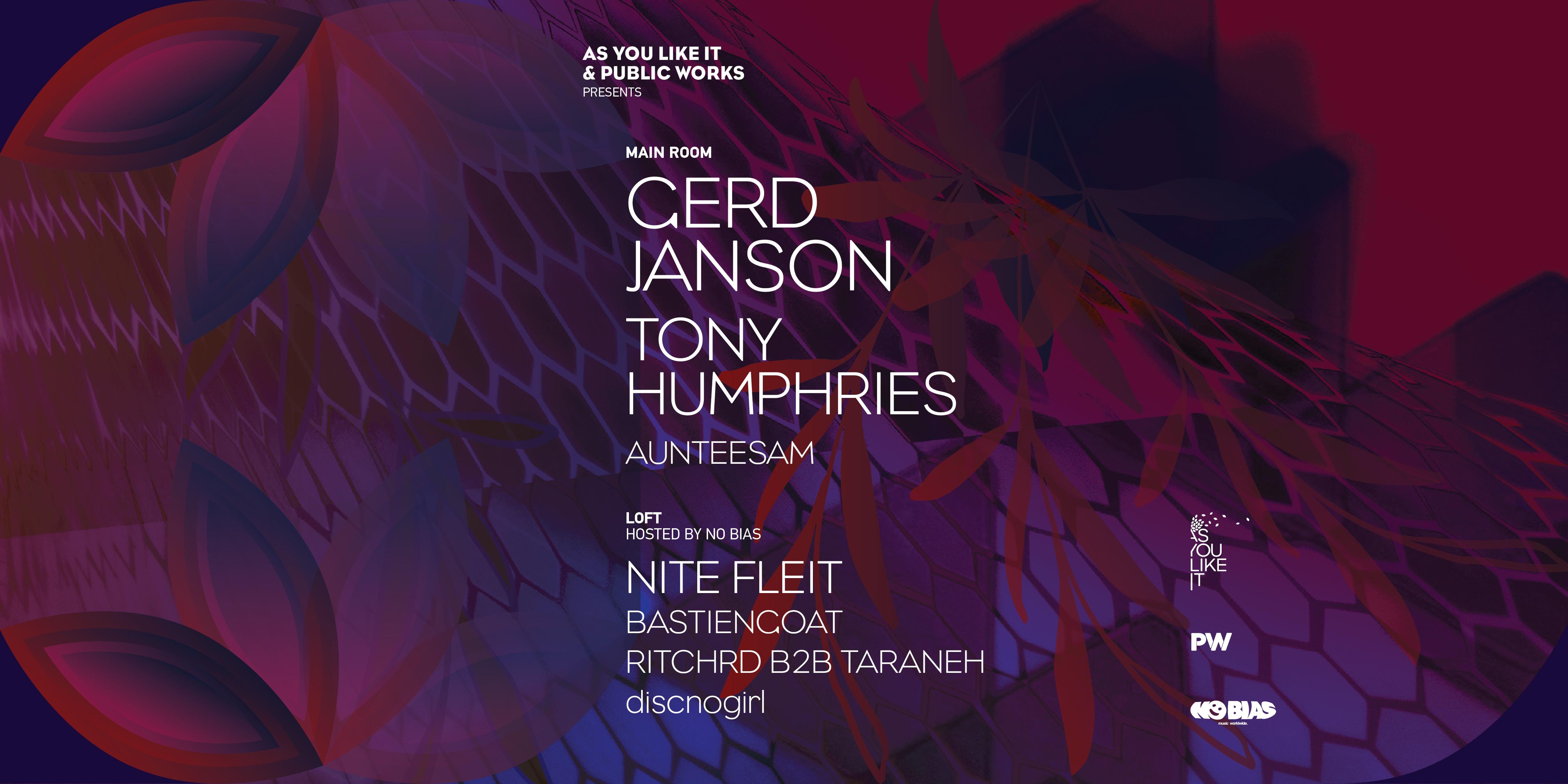 Gerd Janson, Tony Humphries, and Nite Fleit presented by AYLI and PW at ...