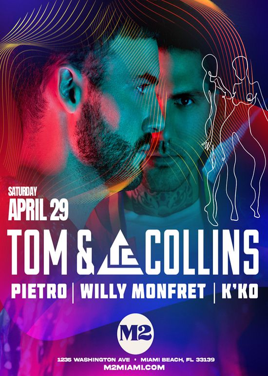 Tom & Collins along with Pietro, Willy Monfret & K'KO at M2 Nightclub ...