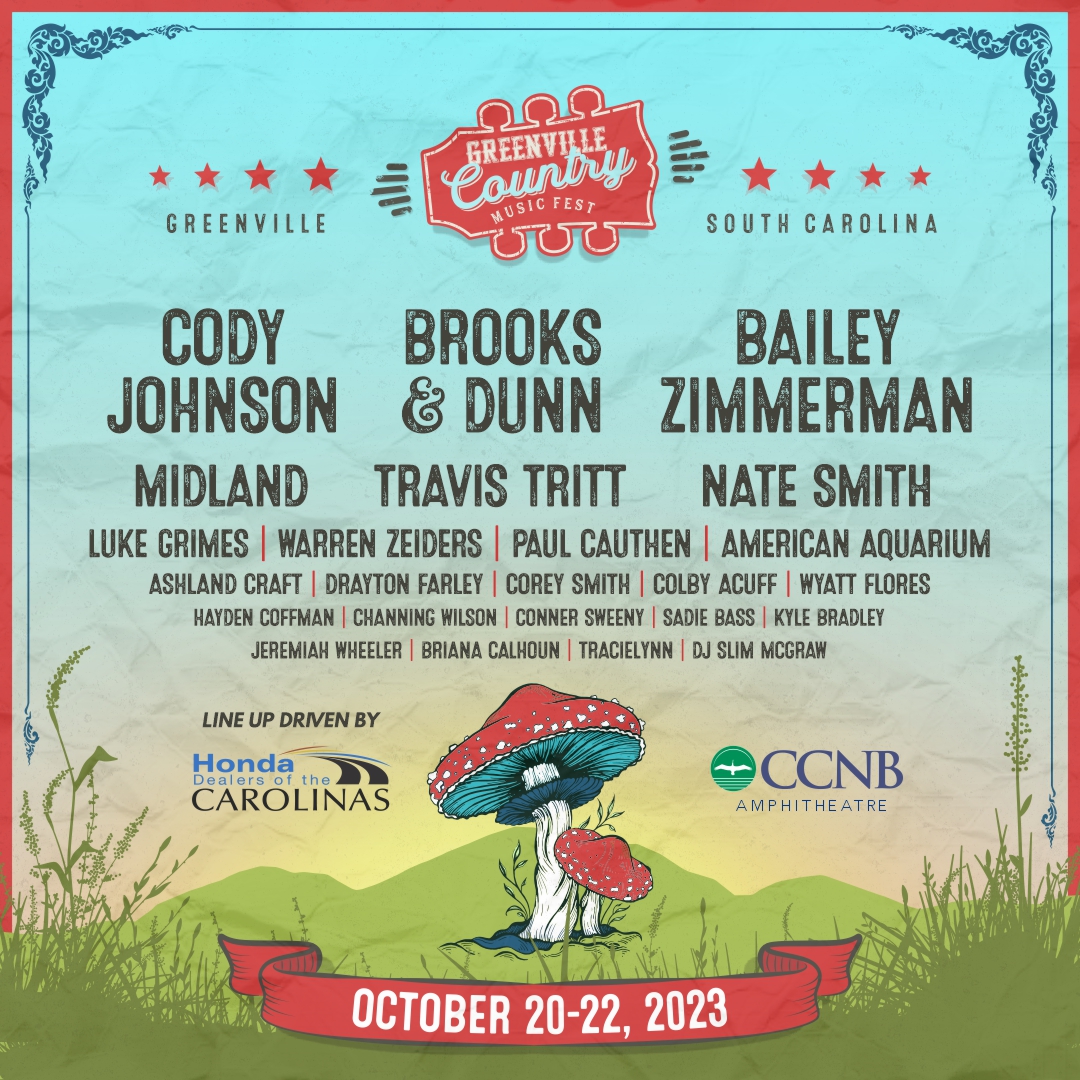 Greenville Country Music Fest 2023 - 3 Day Ticket at CCNB Amphitheater ...