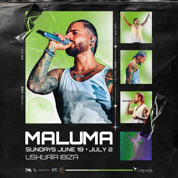 Maluma at Ushuaia Ibiza - Sunday, Jun 18 2023 | Discotech