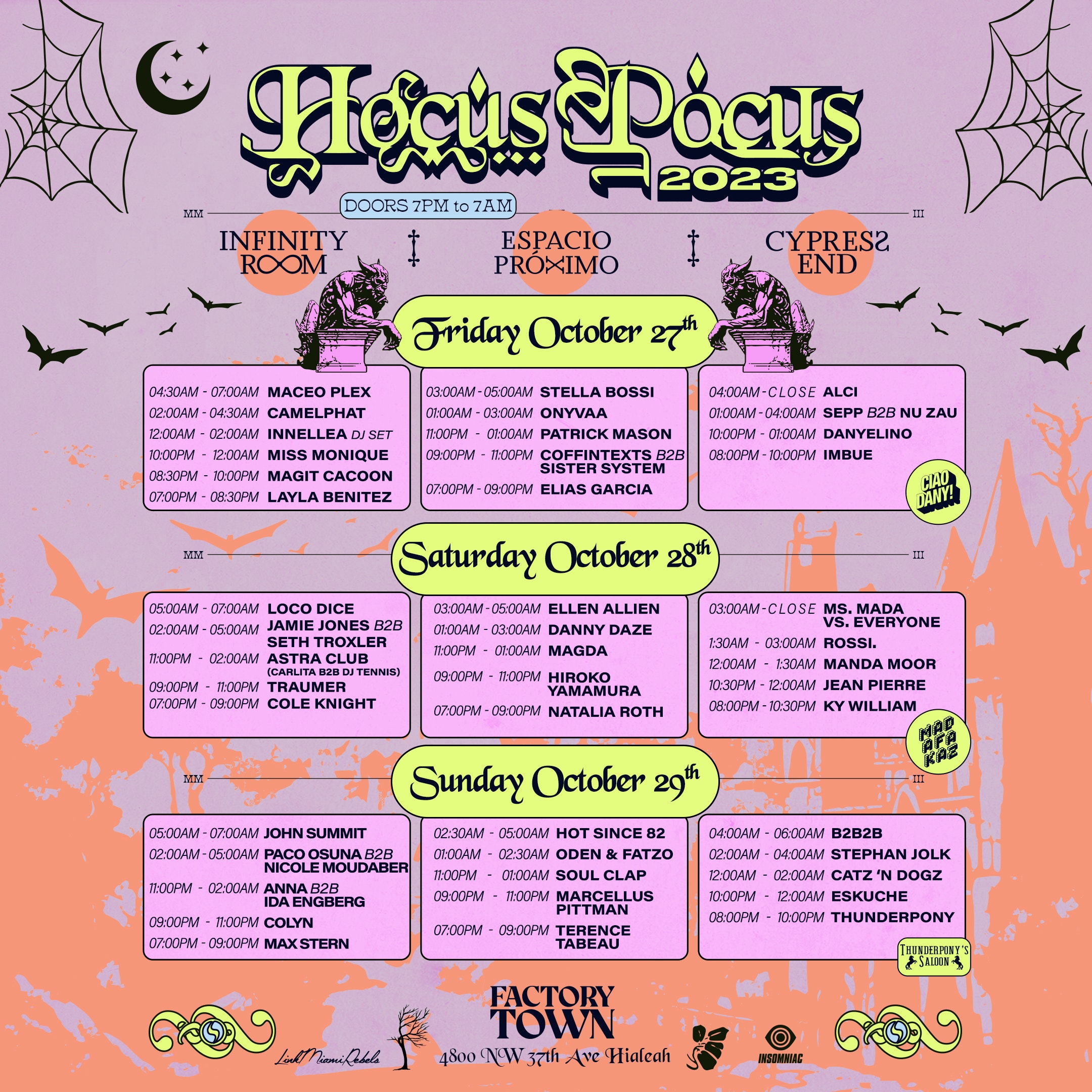 Hocus Pocus 2023 - Day 1 at Factory Town - Friday, Oct 27 2023 | Discotech