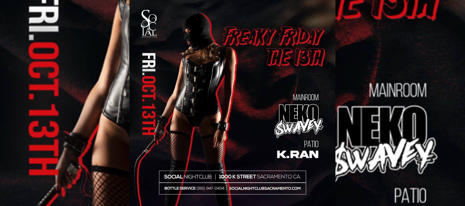 Freaky Friday the 13th ft NEKOSWAVEY (main) & K.RAN (Patio) at Social Nightclub - Friday, Oct 13 ...