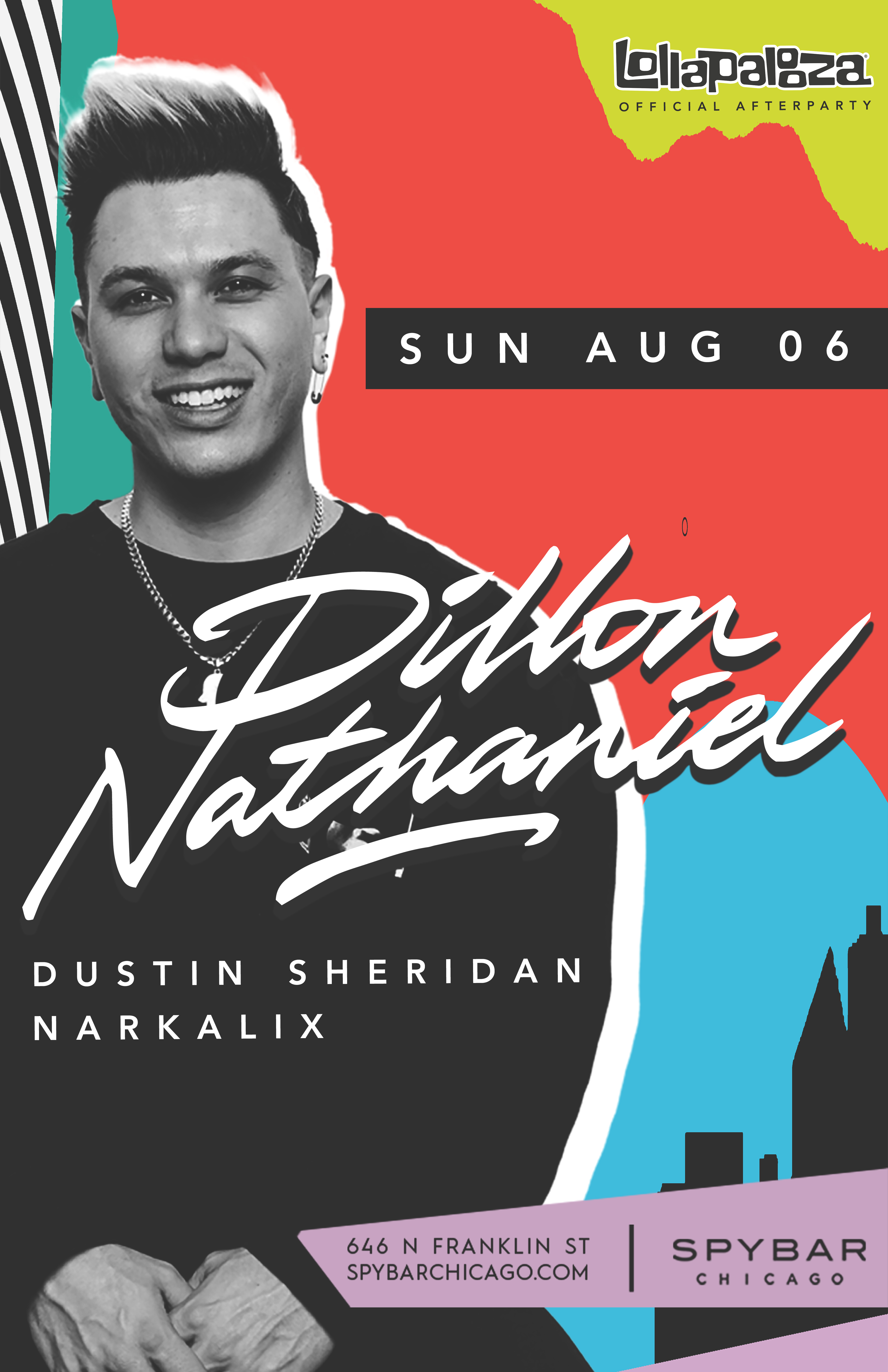 Dillon Nathaniel - Official Lollapalooza AfterParty at Spybar - Sunday, Aug 6 2023 | Discotech
