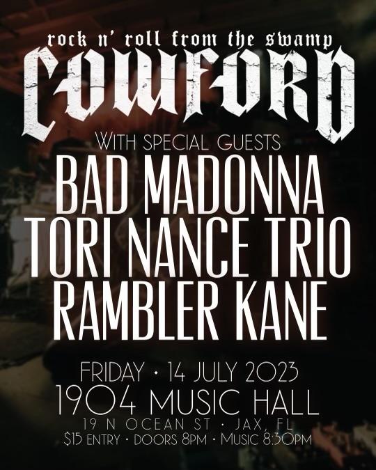 Cowford / Bad Madonna /Tori Nance Trio / Rambler Kane - 1904 Music Hall ...