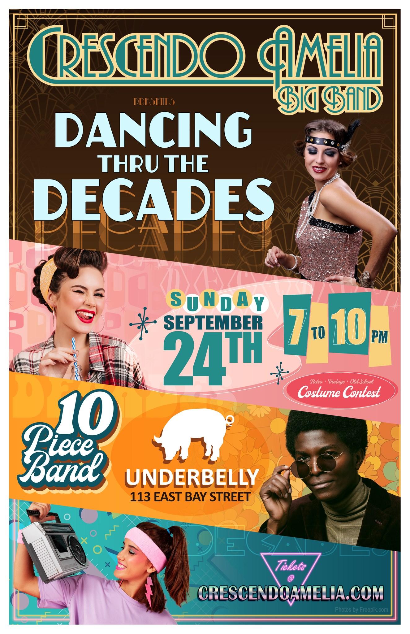 Crescendo Amelia Big Band: Dancing Thru The Decades at Underbelly ...