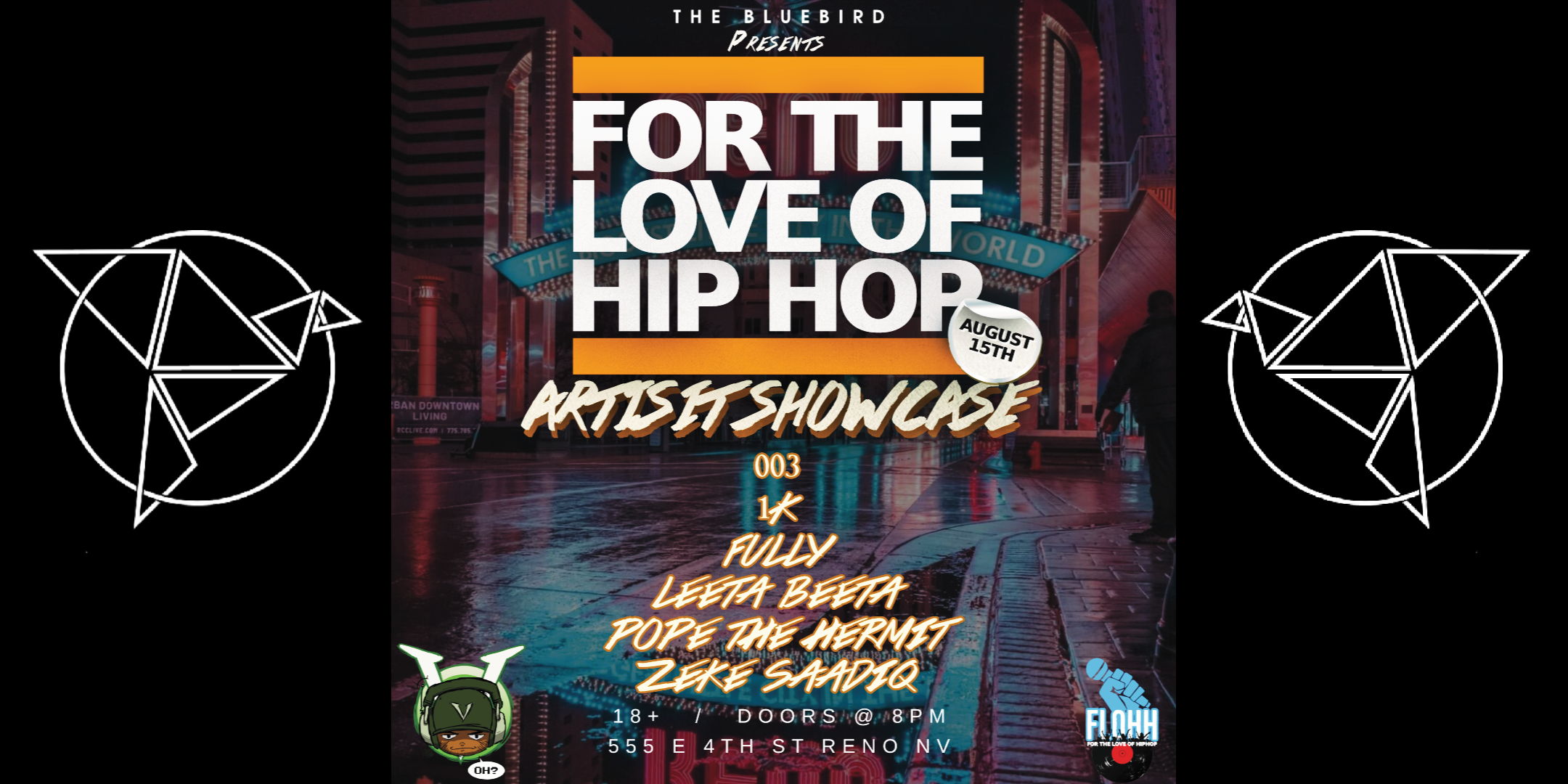 FLO Artist Showcase at The BlueBird - Tuesday, Aug 15 2023 | Discotech