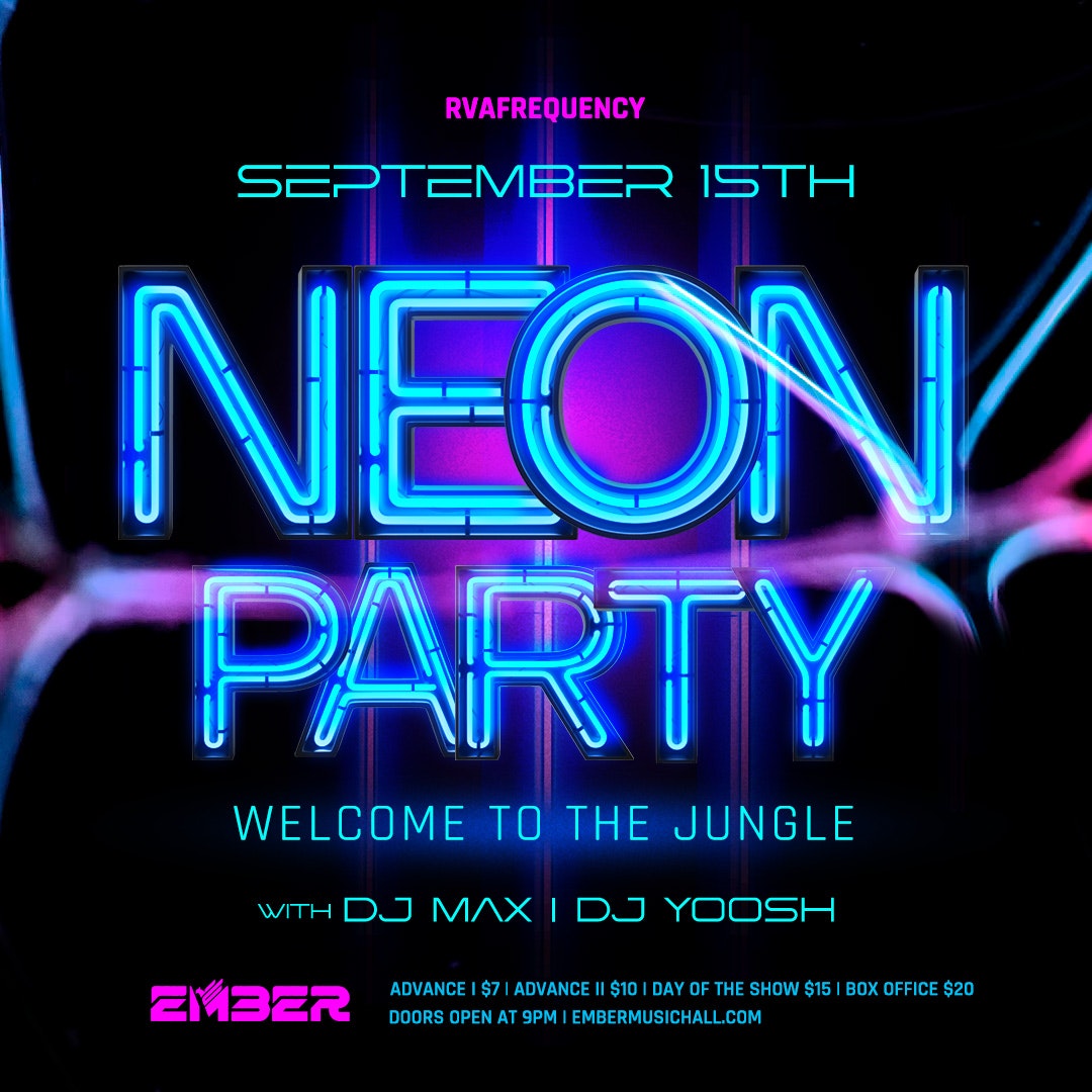RVAFREQUENCY: Neon Party at Ember Music Hall - Friday, Sep 15 2023 ...