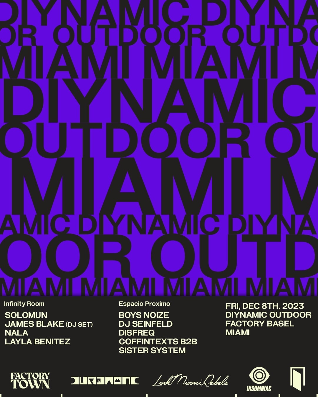 Diynamic Outdoor at Factory Town - Friday, Dec 8 2023 | Discotech