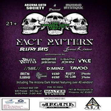 The Arizona Goth Festival 2024 at Walter Studios - Saturday, Feb 10 ...
