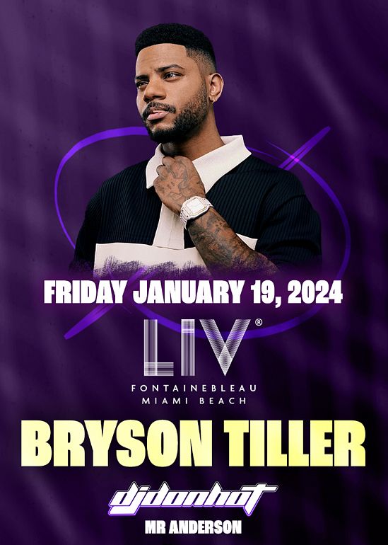 Bryson Tiller at LIV - Friday, Jan 19 2024 | Discotech