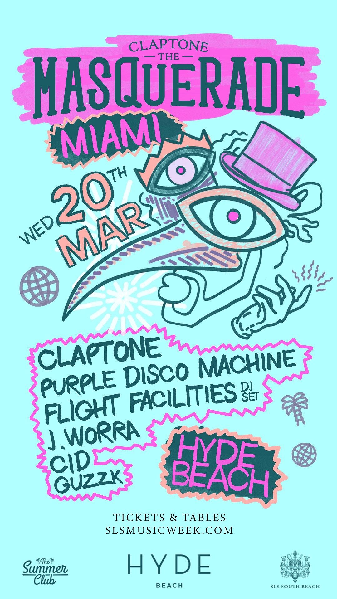 Miami Music Week | the Masquerade at Hyde Beach - Wednesday, Mar 20 ...