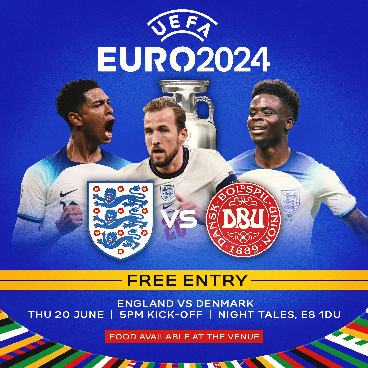 Euro 2024: England vs Denmark at Night Tales - Thursday, Jun 20 2024 ...