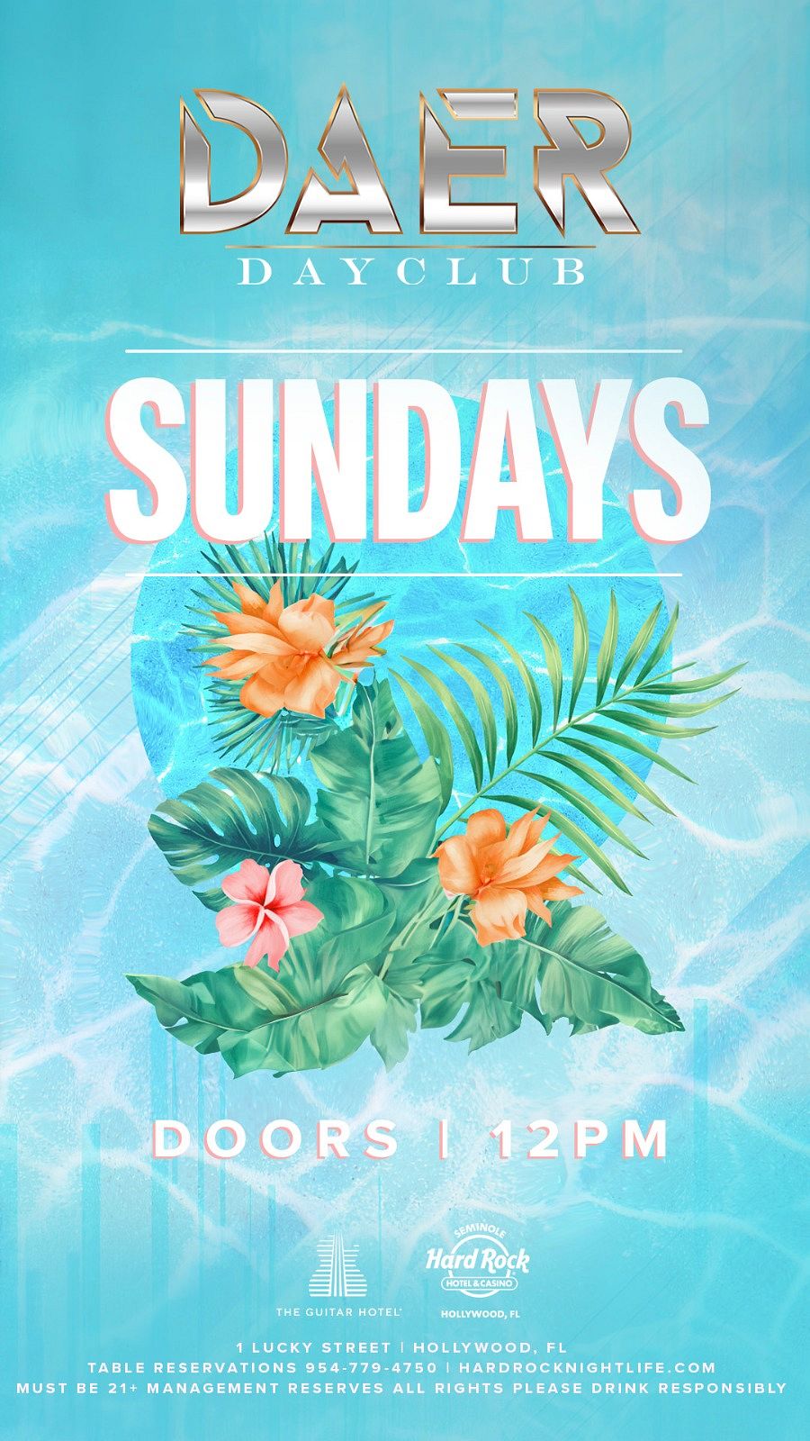 Daer Dayclub Sundays at Daer Dayclub - Sunday, Mar 31 2024 | Discotech