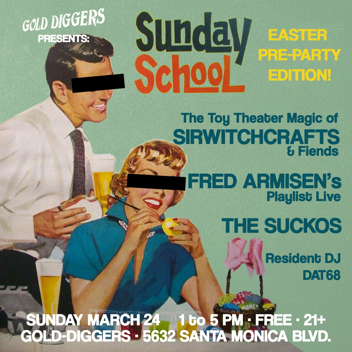 Sunday School: Easter Pre-Party Edition at Gold Diggers - Sunday, Mar ...