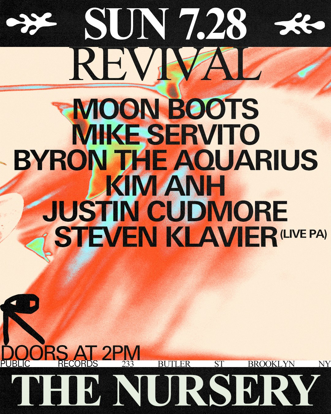 REVIVAL in The Nursery: Moon Boots + Mike Servito + Byron The Aquarius ...