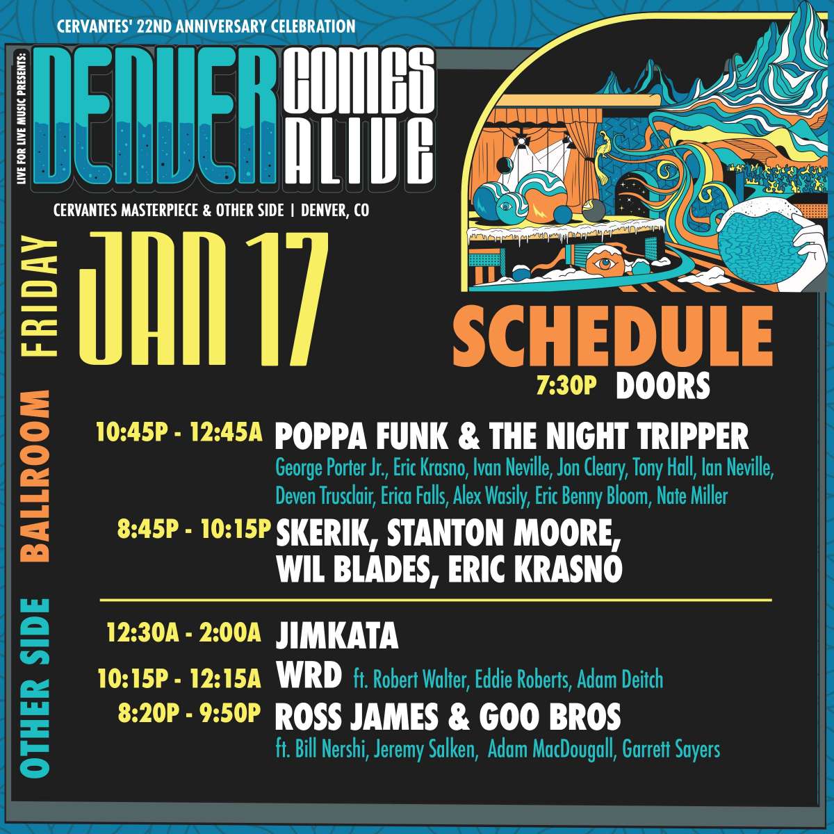 Denver Comes Alive Ft George Porter Jr, Eric Krasno, Ivan Neville, Adam ...