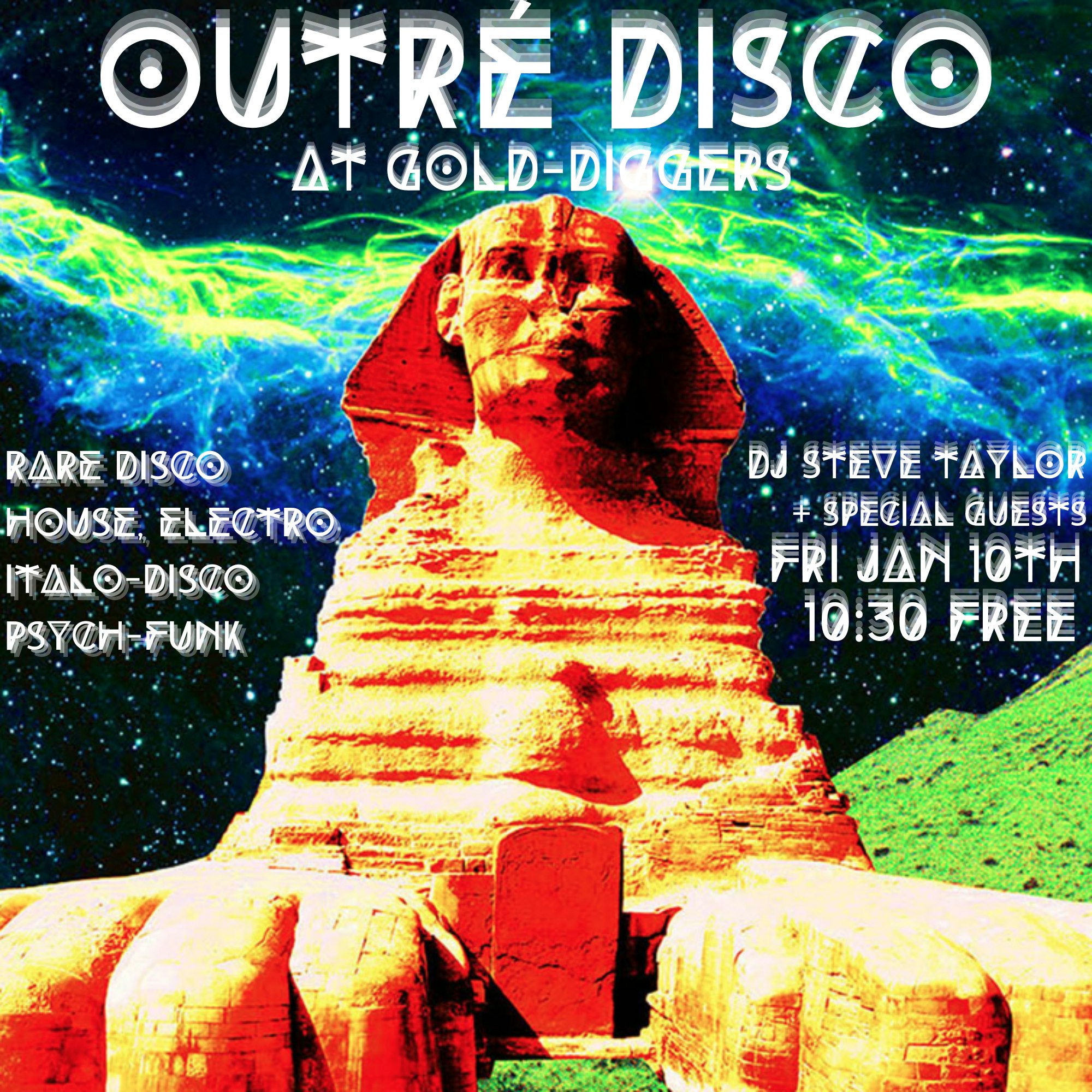 Outré Disco at Gold Diggers - Friday, Jan 10 2025 | Discotech