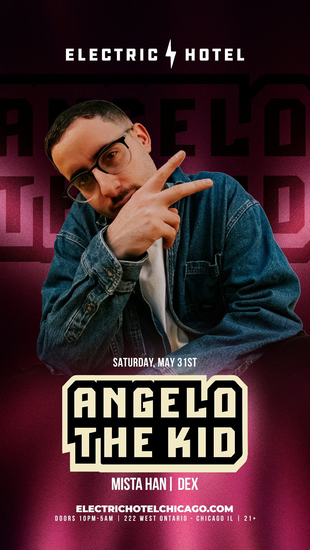 Angelo The Kid at Electric Hotel - Saturday, May 31 2025 | Discotech