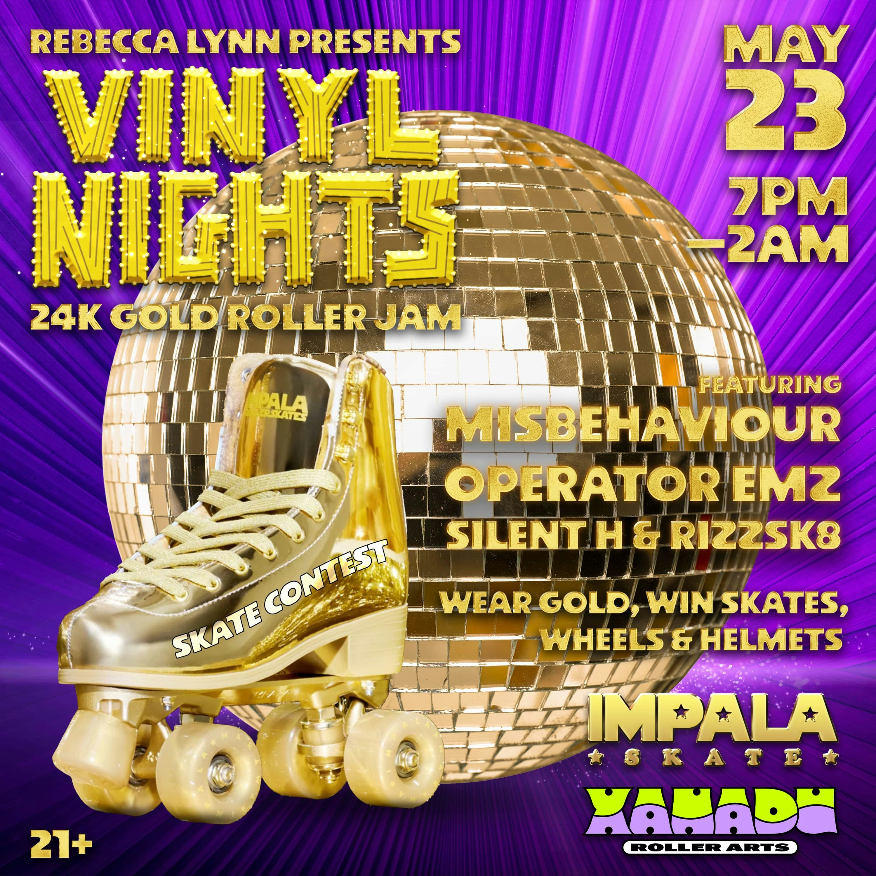 Vinyl Nights 24K Gold with Impala Skate Feat. Misbehaviour, Operator ...