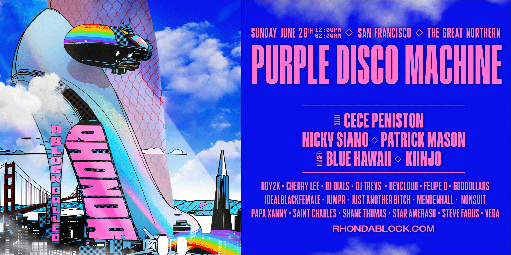A Block Called Rhonda: Purple Disco Machine | Cece Peniston (live) at ...