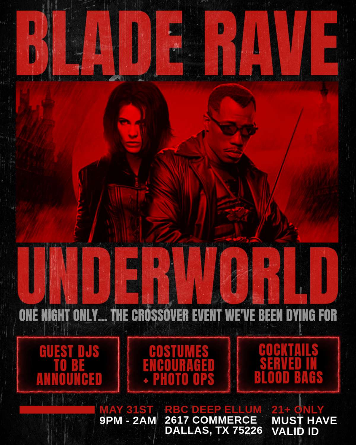 Blade Rave: Underworld at RBC Deep Ellum - Saturday, May 31 2025 ...