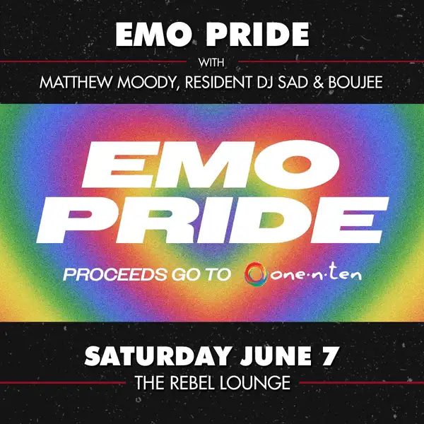 Emo Pride at Rebel Lounge - Saturday, Jun 7 2025 | Discotech