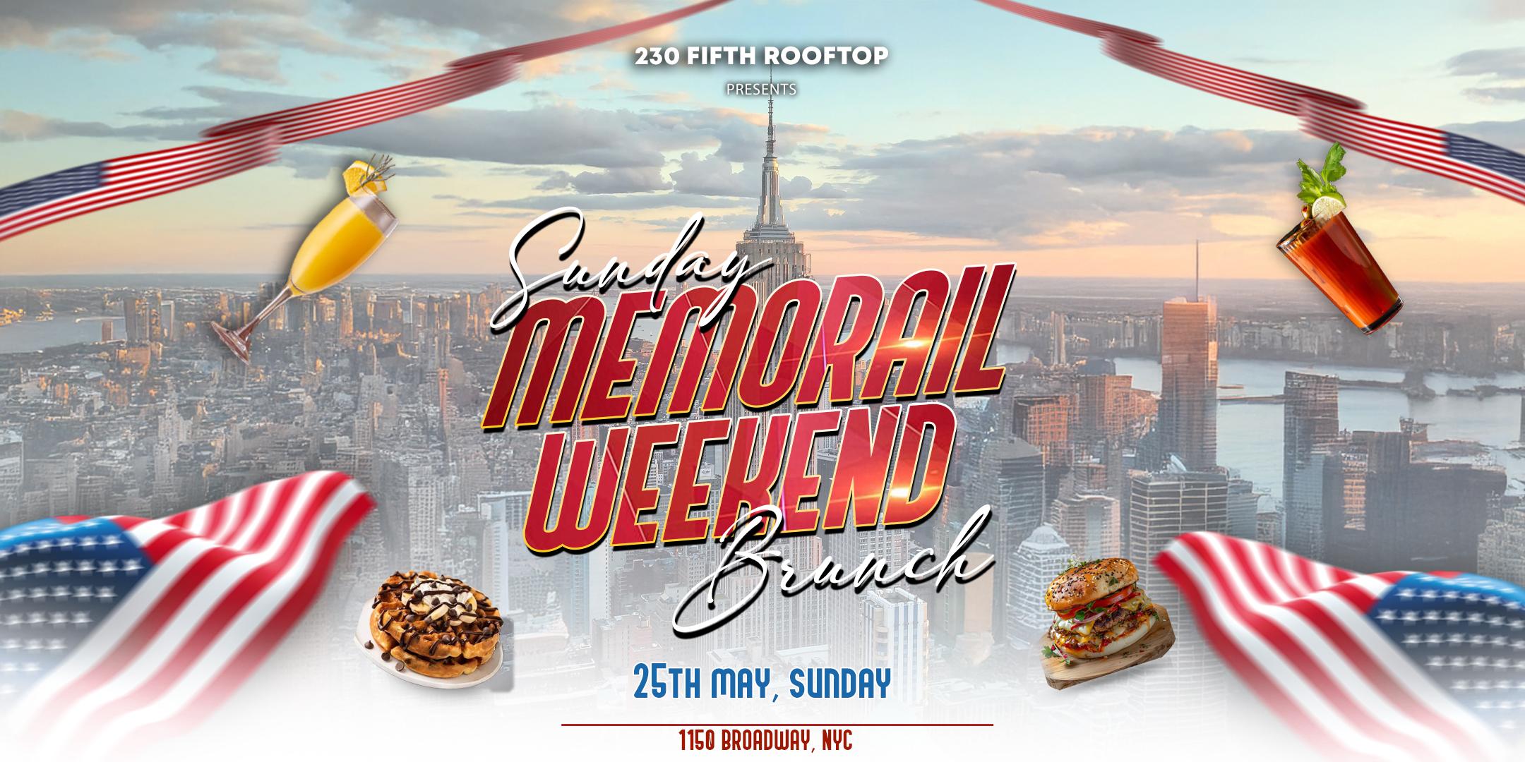 Memorial Day BRUNCH @230 Fifth Rooftop at 230 Fifth Rooftop - Sunday ...