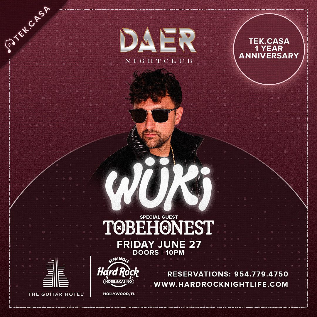 Wuki | Tek.Casa - DAER Nightclub at Daer Nightclub - Friday, Jun 27 2025 | Discotech