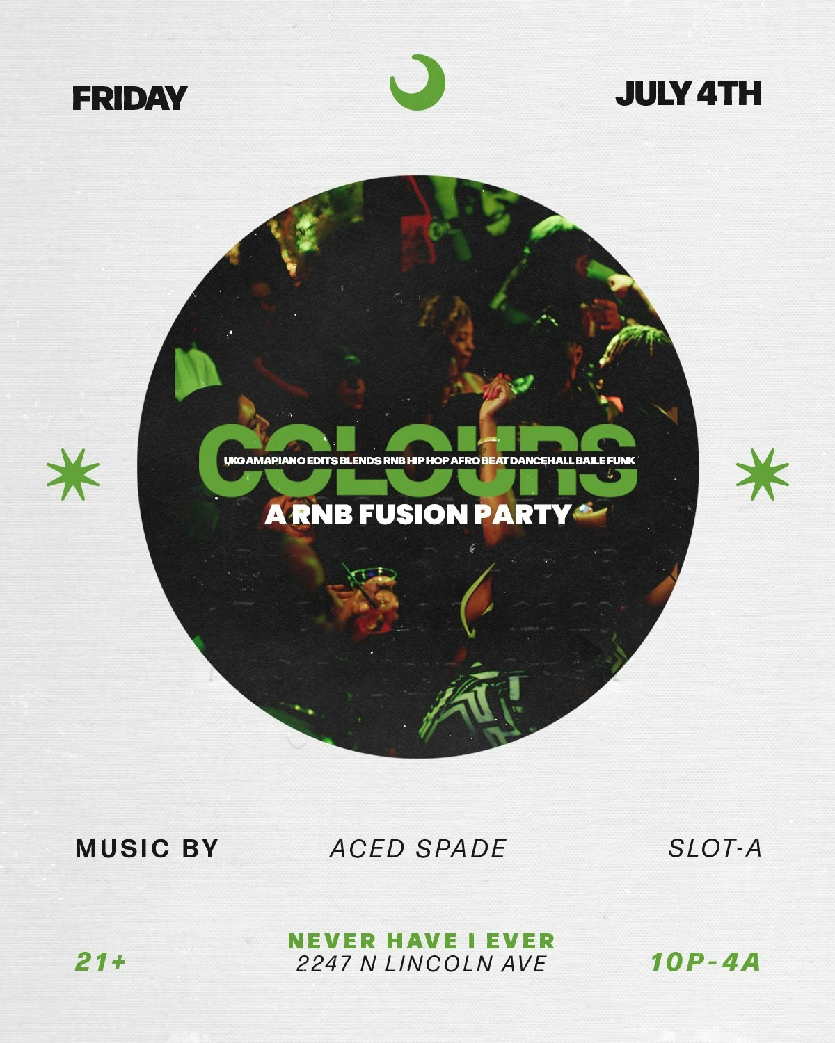 Colours: An RnB Fusion Party at Never Have I Ever - Friday, Jul 4 2025 ...