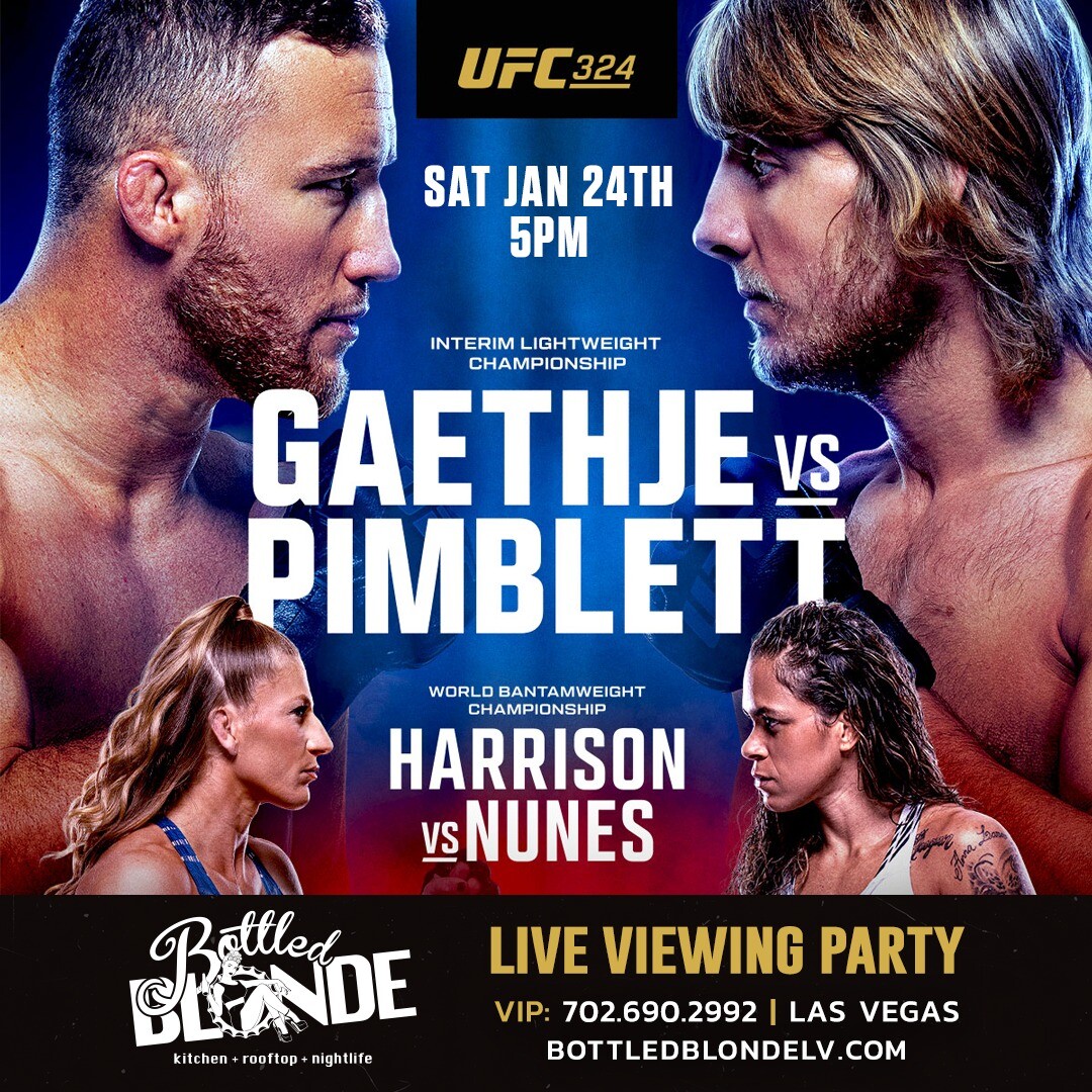 Ufc 324 at Bottled Blonde Las Vegas - Saturday, Jan 24 2026 | Discotech