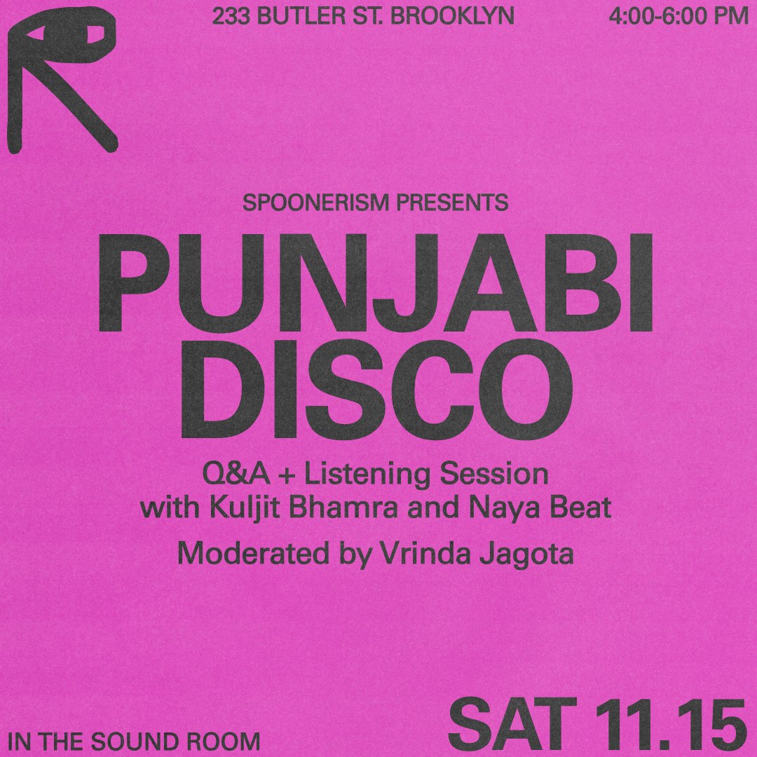 Spoonerism presents: Punjabi Disco Listening Session with Kuljit Bhamra ...
