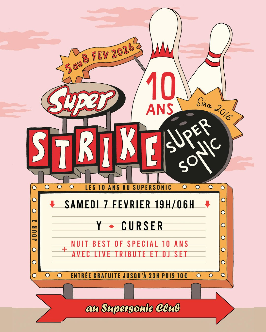 Strike! les 10 ans: Y + Crimewave + Curser at Supersonic - Saturday ...